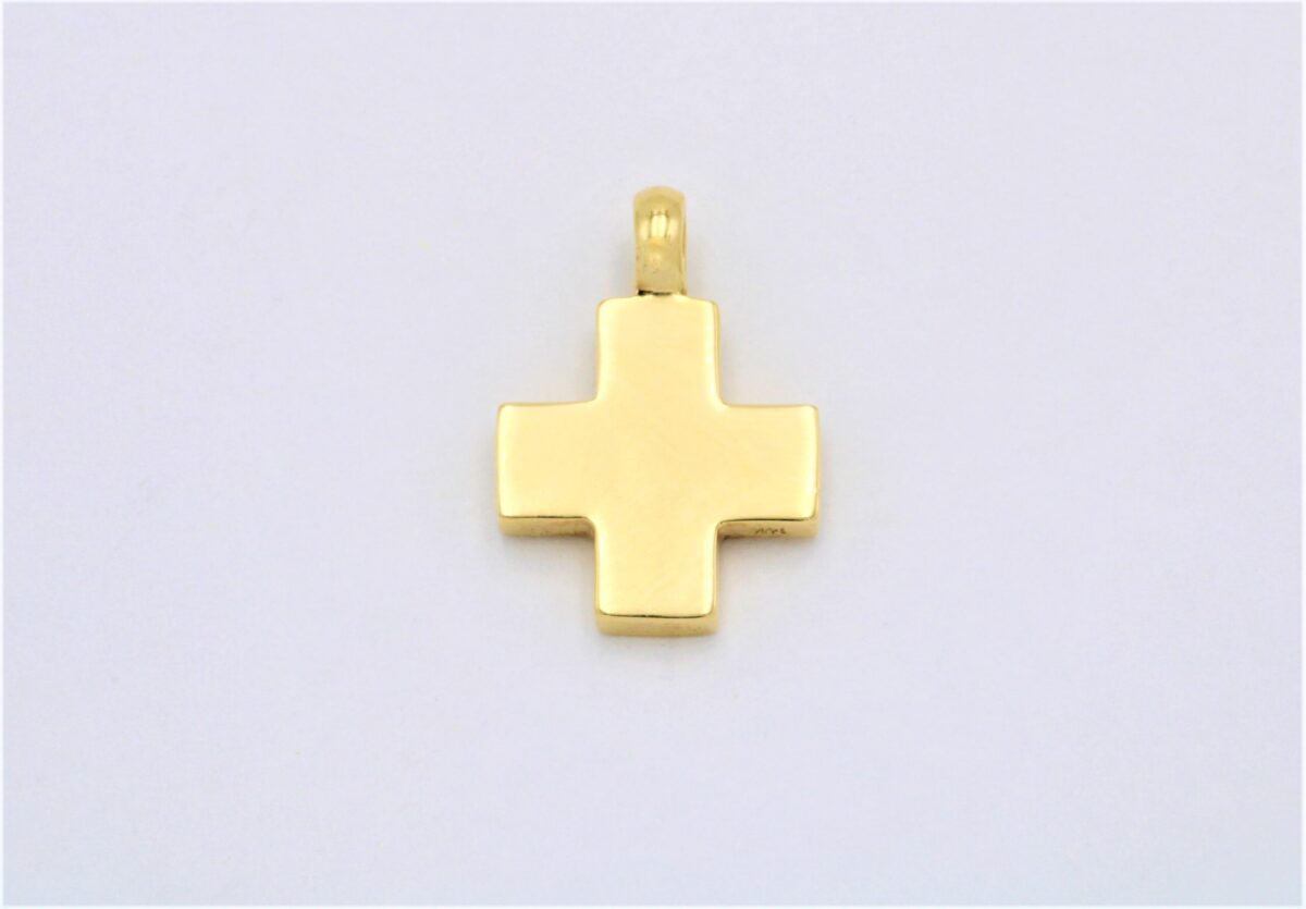 “Solid square” Cross gold - Leondarakis