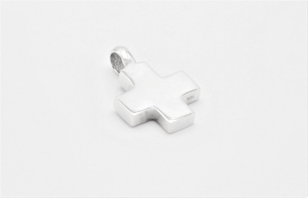 “Massive square” Cross white gold - Leondarakis
