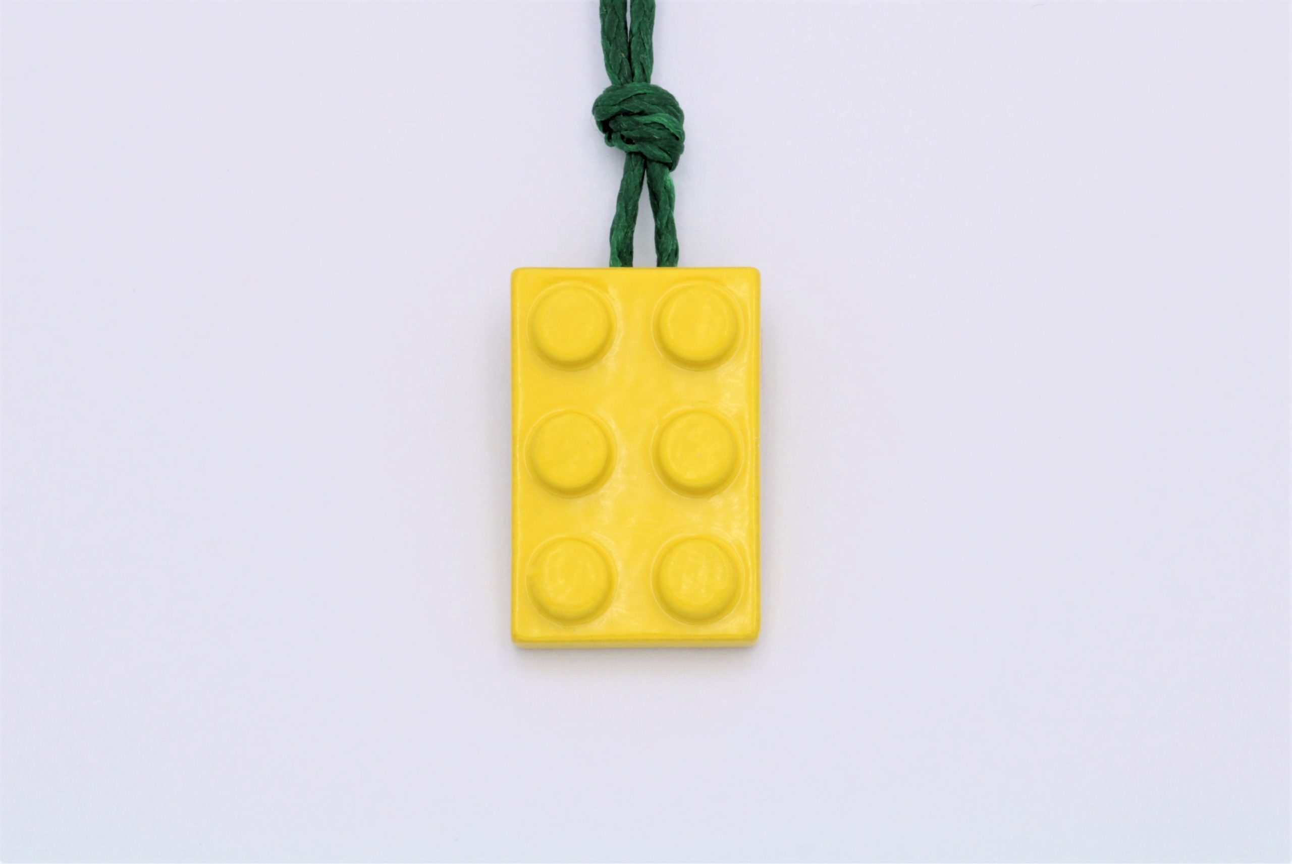 “Lego II” Pendant brass yellow electrostatic - Leondarakis