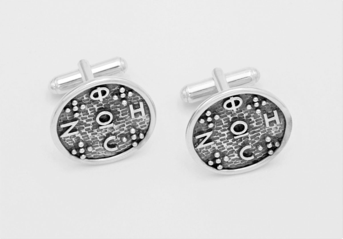 “FOS-ZOE” Cufflinks, silver - Leondarakis