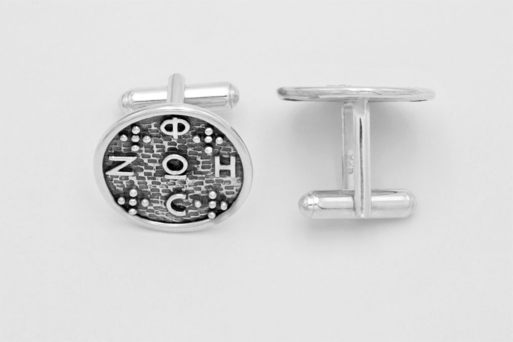 “FOS-ZOE” Cufflinks, silver - Leondarakis