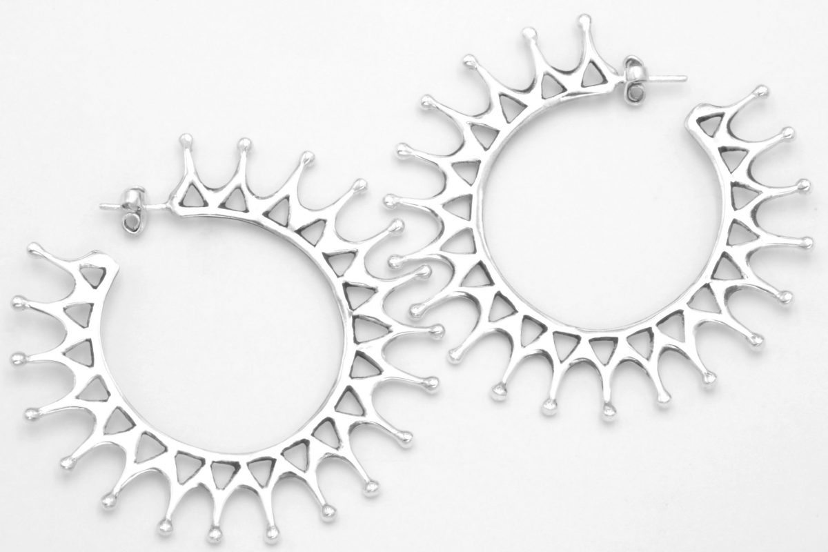 “Sun rays Ι” Earrings silver - Leondarakis